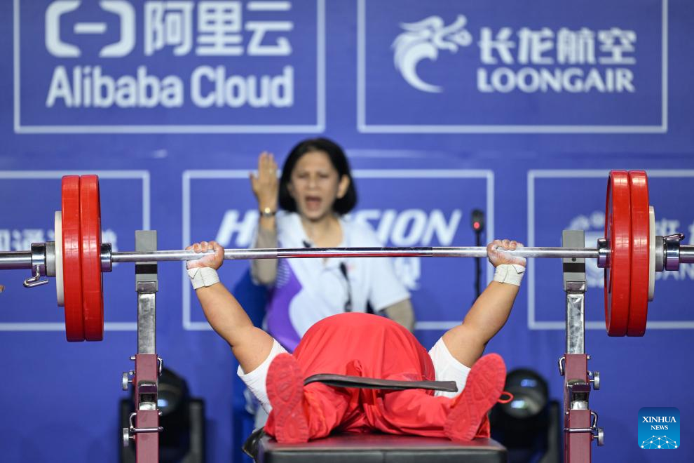 Highlights of powerlifting at 4th Asian Para Games-Xinhua