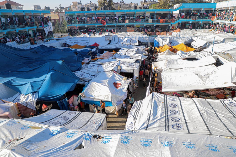 Gaza's UN shelters overcrowded amid rising displacement-Xinhua
