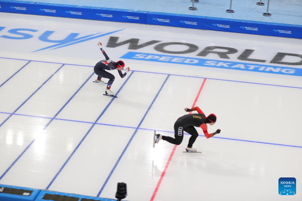 In pics: Day 1 of ISU World Cup Speed Skating-Xinhua