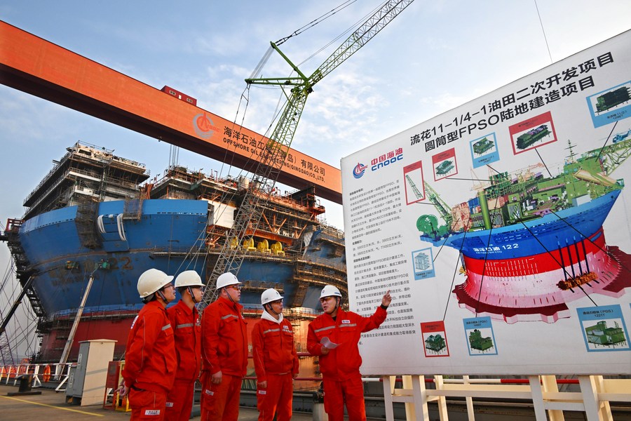Asia's first FPSO enters its final assembly phase in east China's ...