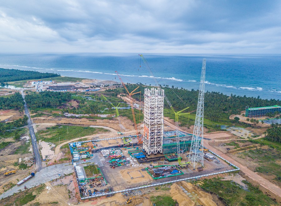 China's first commercial space launch site reaches construction ...