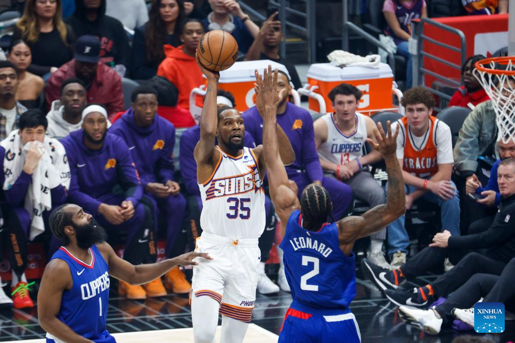 NBA: Los Angeles Clippers vs. Phoenix Suns-Xinhua