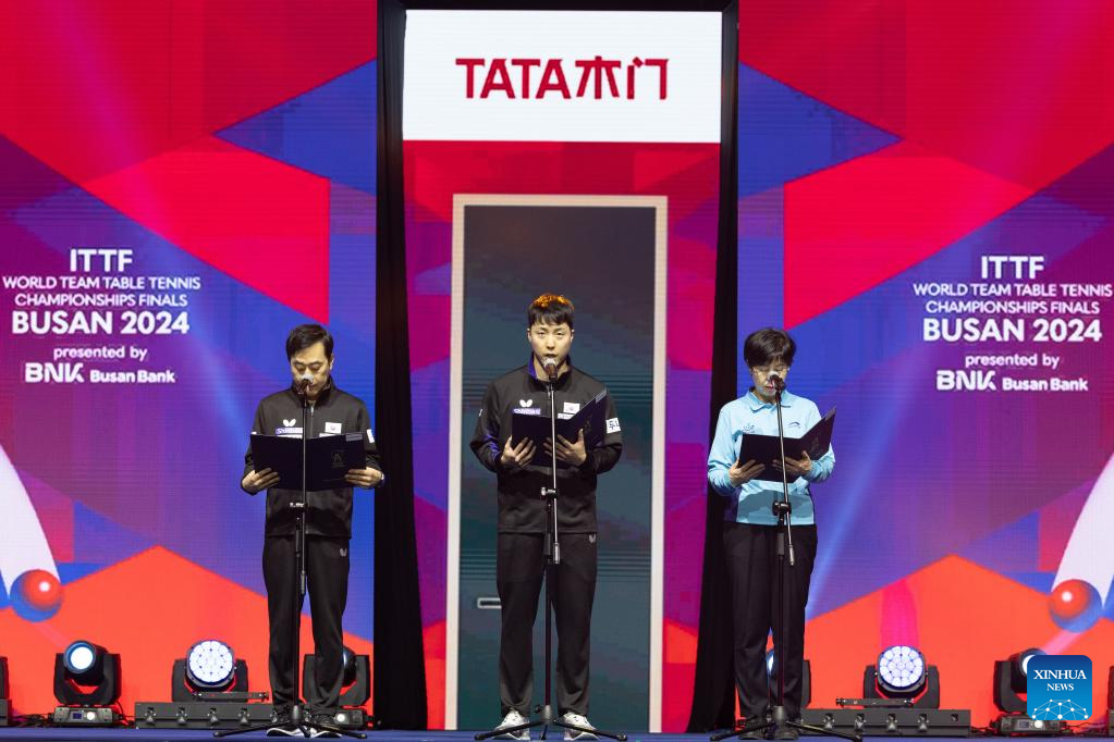 Opening ceremony of Busan table tennis team worlds held in S. Korea-Xinhua