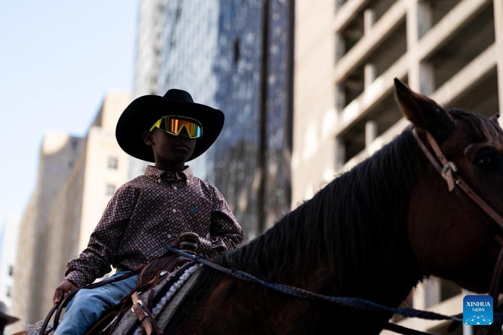 92nd Downtown Rodeo Parade held in Houston-Xinhua