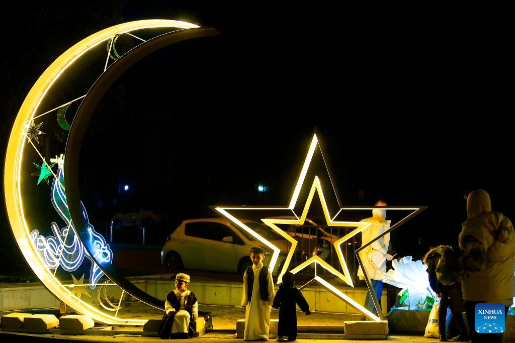Decorations displayed in Beirut to celebrate arrival of month of ...