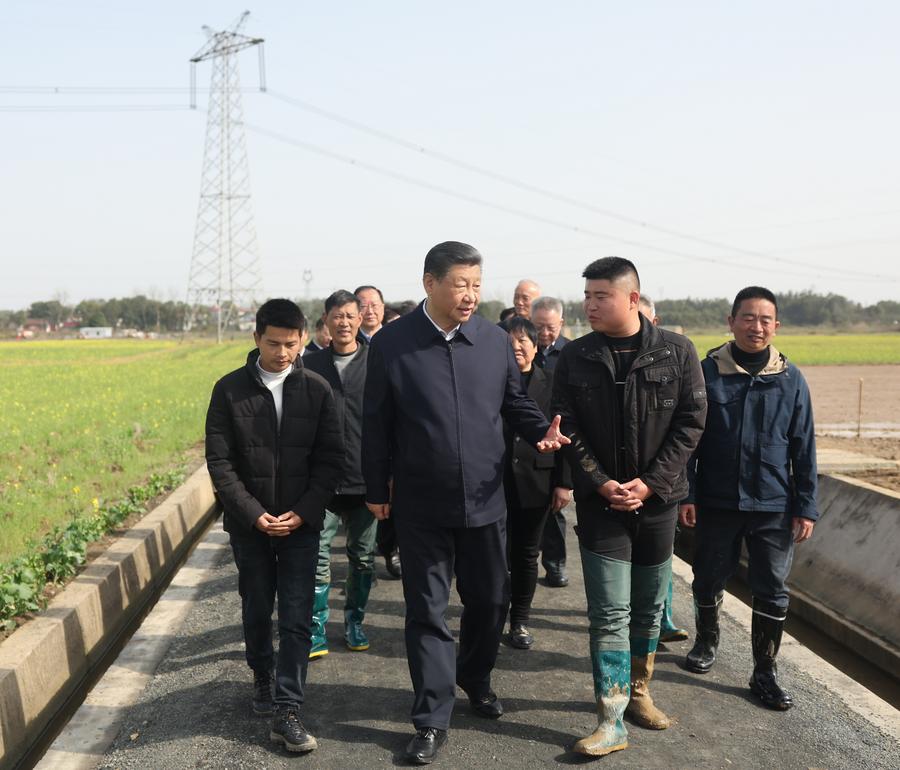 Xi inspects Changde in central China's Hunan Province-Xinhua