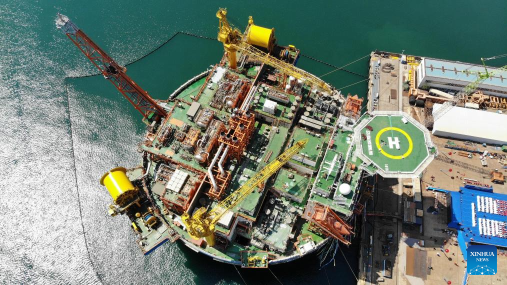 Asia's first cylindrical FPSO facility completed in E China-Xinhua