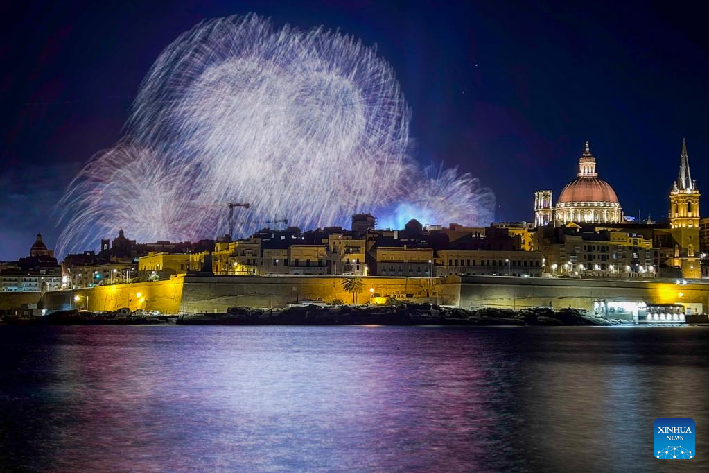 Malta International Fireworks Festival held in Sliema-Xinhua