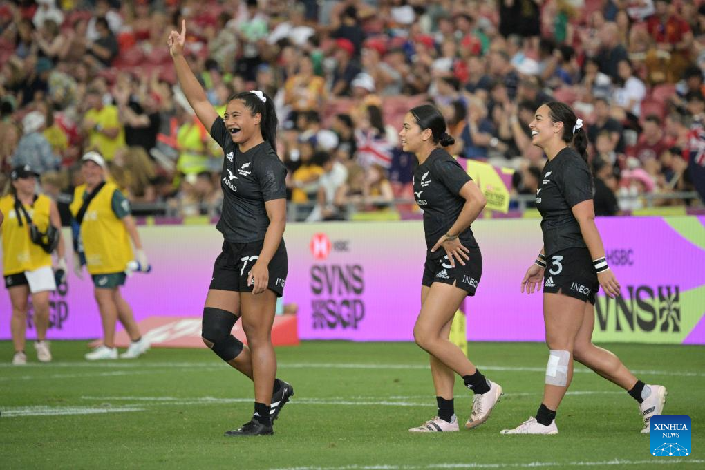 In pics: final matches at HSBC Rugby Sevens tournament-Xinhua