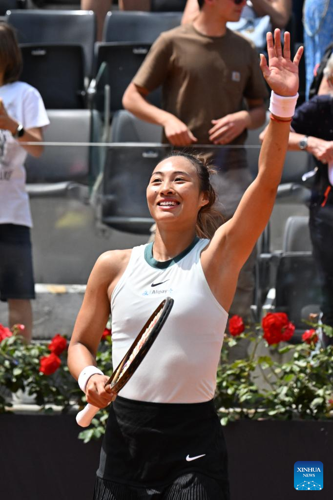 China's Zheng Qinwen moves into WTA 1000 Rome quarterfinals-Xinhua