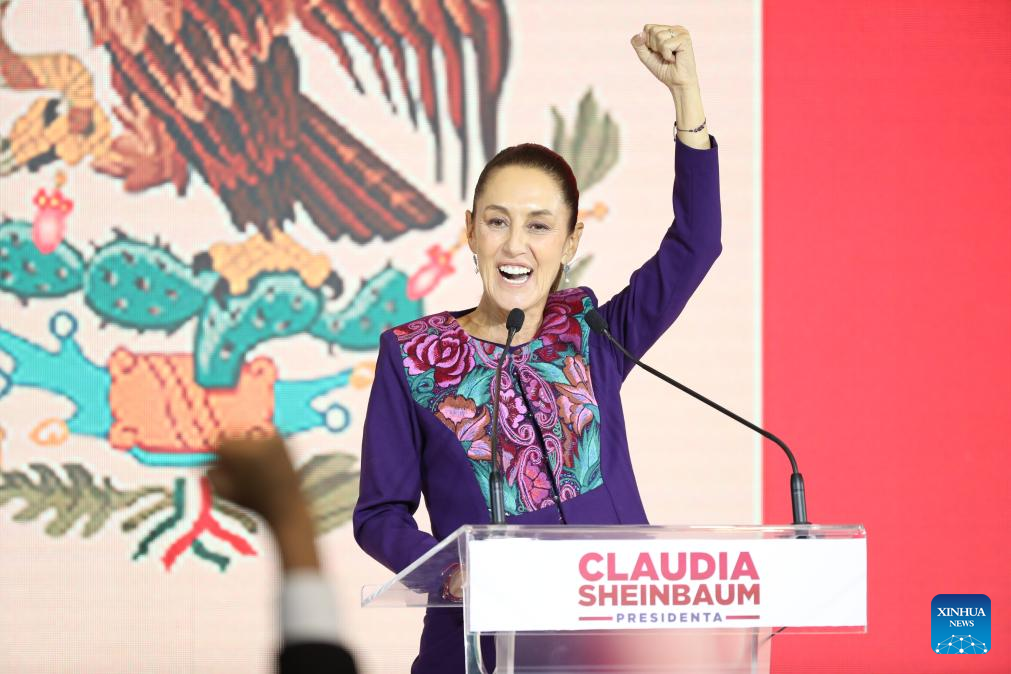 Claudia Sheinbaum declares victory in Mexico's presidential election-Xinhua