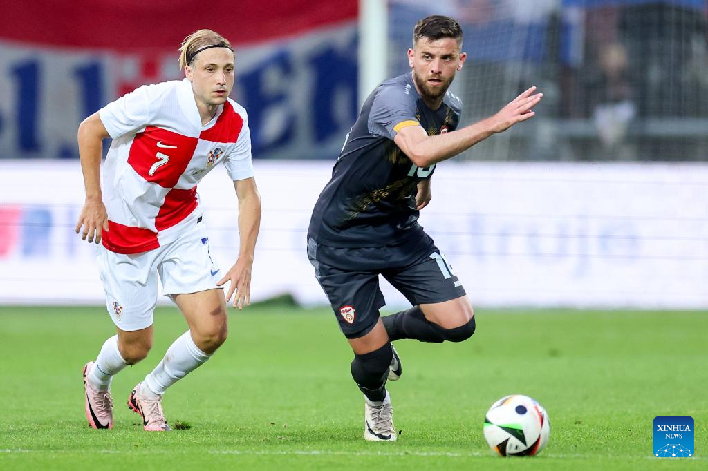 In pics: friendly football match between Croatia, North Macedonia-Xinhua