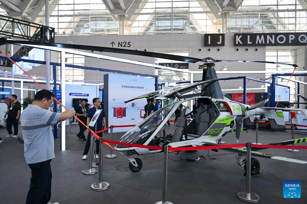 A glimpse of low-altitude economy exhibition at World Intelligence Expo ...