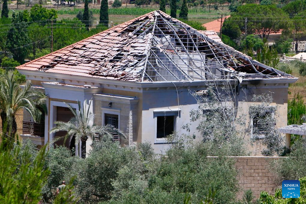 Aftermath of Israeli airstrike in Lebanon-Xinhua