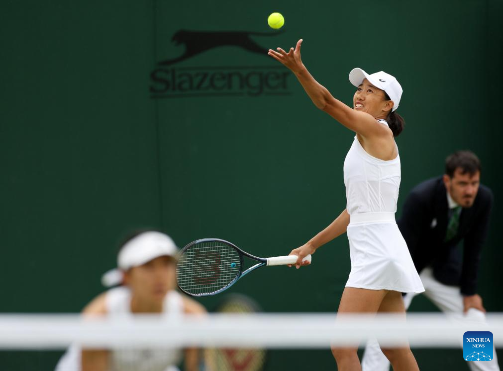 In pics: women's doubles 1st round match at Wimbledon-Xinhua