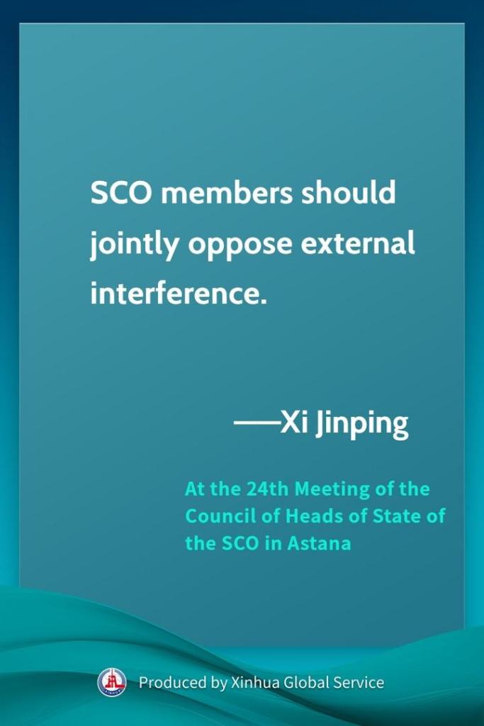 (Poster) Xi Calls for SCO Unity Against External Interference-Xinhua