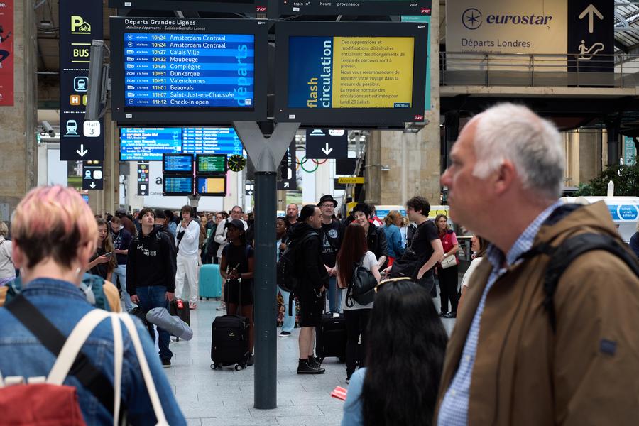 French arson attacks disrupt train traffic across Europe-Xinhua