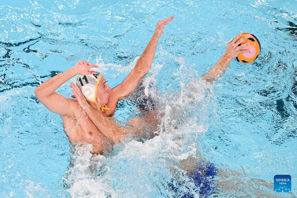 Paris 2024: men's preliminary round group B match of water polo-Xinhua