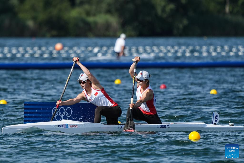 China's Xu/Sun win women's canoe double 500m gold at Paris Olympics-Xinhua