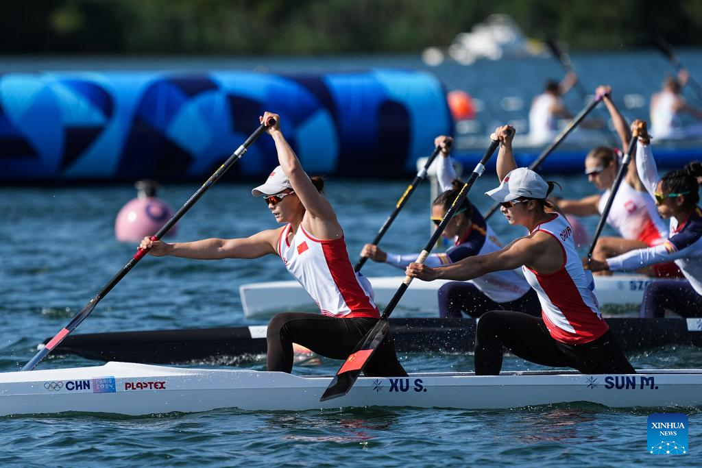 China's Xu/Sun win women's canoe double 500m gold at Paris Olympics-Xinhua