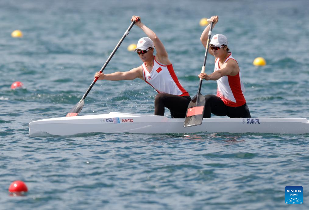China's Xu/Sun win women's canoe double 500m gold at Paris Olympics-Xinhua