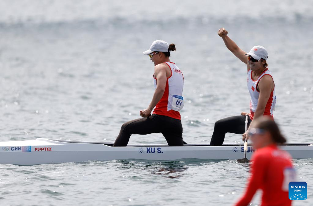 China's Xu/Sun win women's canoe double 500m gold at Paris Olympics-Xinhua