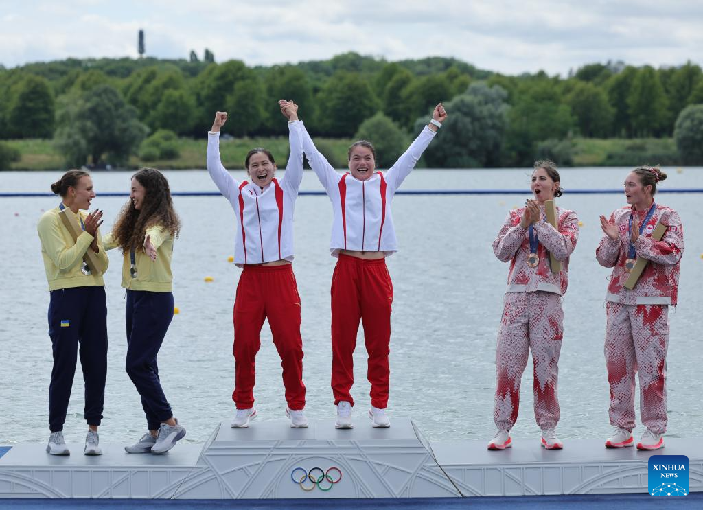 China's Xu/Sun win women's canoe double 500m gold at Paris Olympics-Xinhua