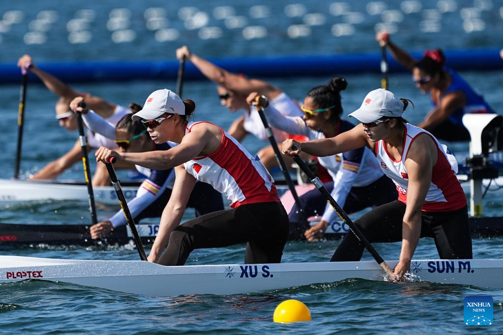 China's Xu/Sun win women's canoe double 500m gold at Paris Olympics-Xinhua
