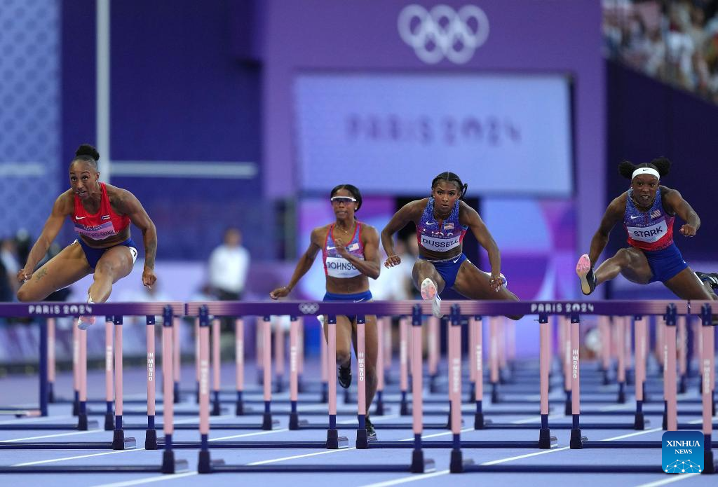 Olympics | Russell wins women's 100m hurdles gold at Paris Games-Xinhua