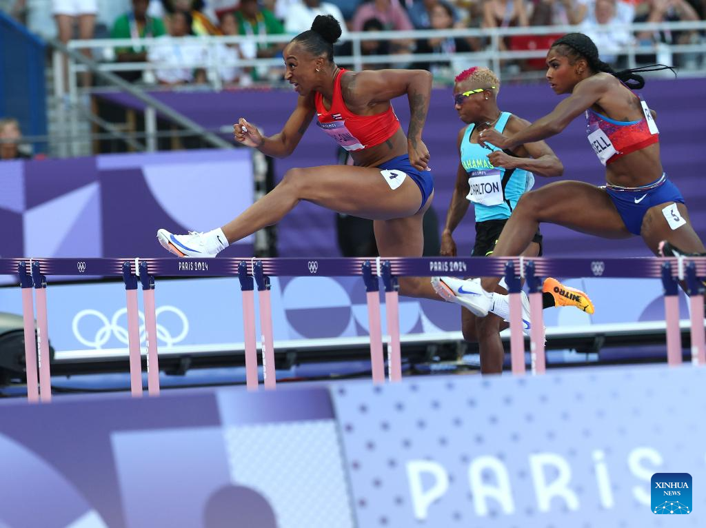 Olympics | Russell wins women's 100m hurdles gold at Paris Games-Xinhua