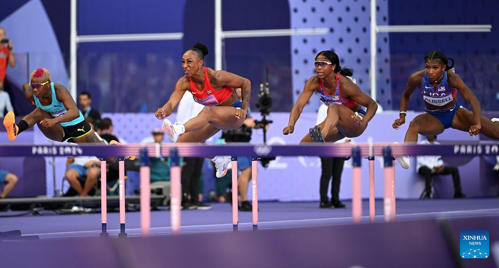 Olympics | Russell wins women's 100m hurdles gold at Paris Games-Xinhua