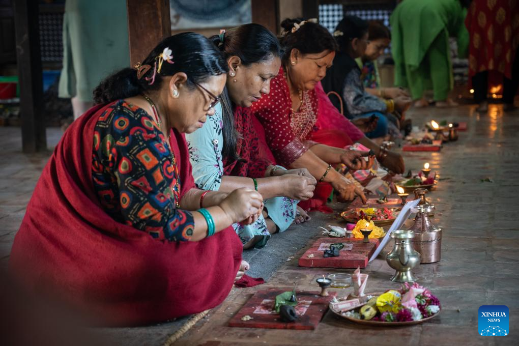 Gunla Festival celebrated in Lalitpur, Nepal-Xinhua