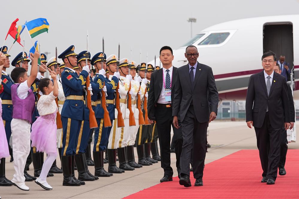 Rwandan president arrives in Beijing for 2024 FOCAC Summit-Xinhua
