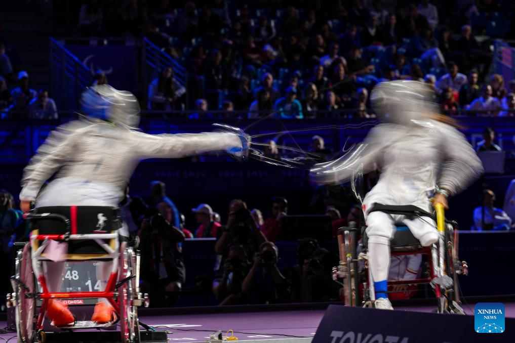 Highlights of wheelchair fencing events at Paralympics-Xinhua