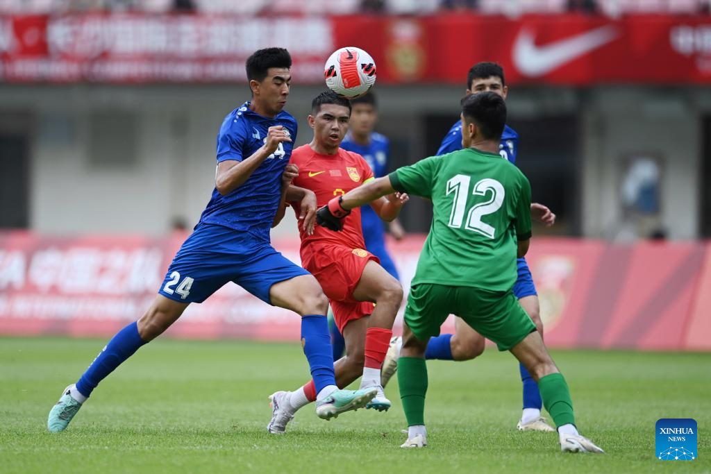 In pics: international friendly match between Uzbekistan, China-Xinhua