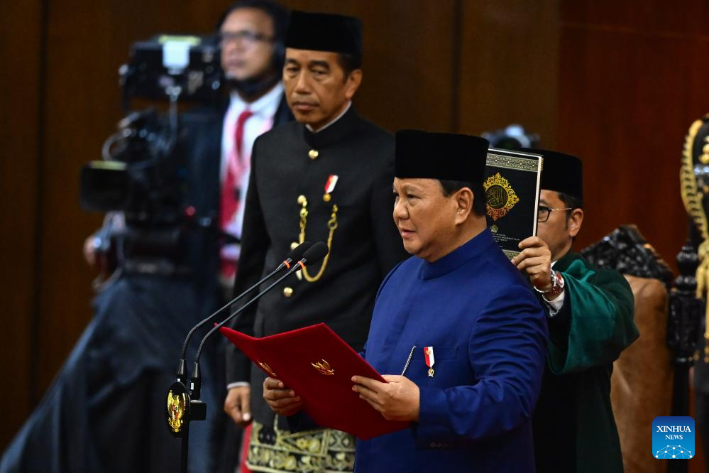 Prabowo Subianto sworn in as Indonesian president-Xinhua