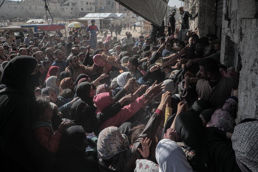 Hunger deepens in Gaza as food shortage worsens, aid plummets-Xinhua