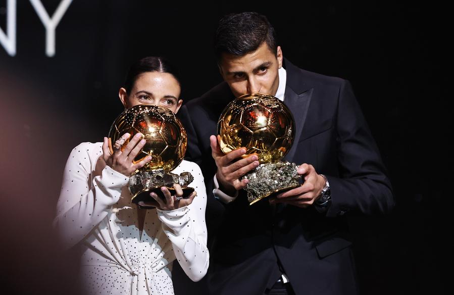 Spaniards Rodri, Bonmati win Ballon d'Or awards, Yamal named best young player-Xinhua