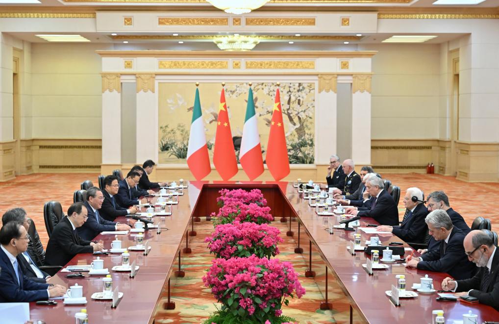 Chinese premier meets with Italian president in Beijing-Xinhua