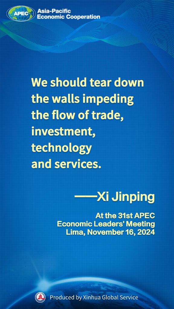 Poster: Xi warns against protectionism, calls for openness at APEC ...
