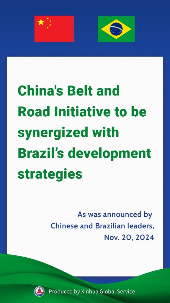 Poster: China, Brazil elevate ties, synergize development strategies-Xinhua