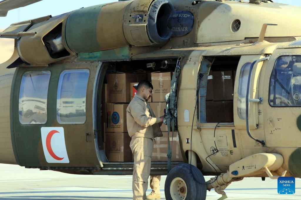 Jordan sends another 16 aid helicopters to Gaza-Xinhua