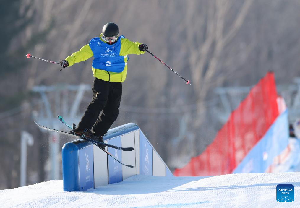 Highlights of men's freeski slopestyle at Asian Winter Games-Xinhua