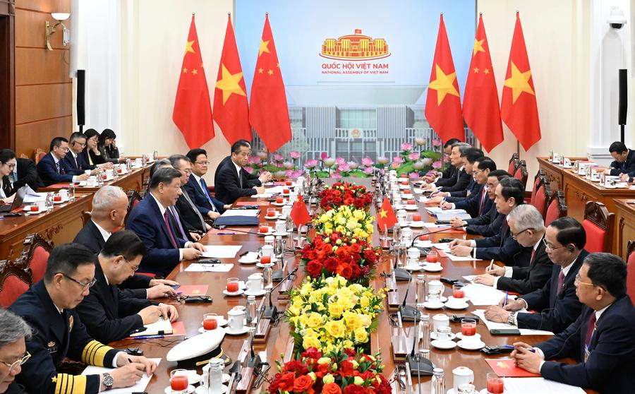 Xi urges China, Vietnam to jointly march toward modernization-Xinhua