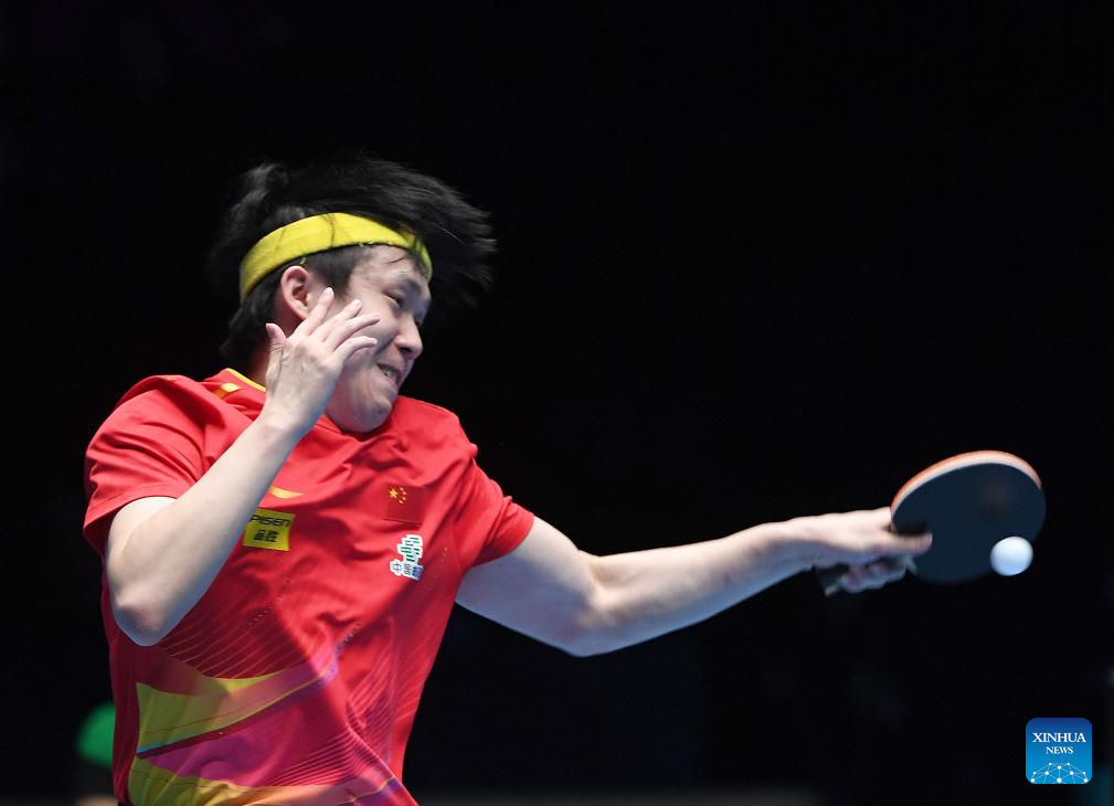 ITTF World Cup men's singles semifinal match: Wang Chuqin vs. Hugo ...
