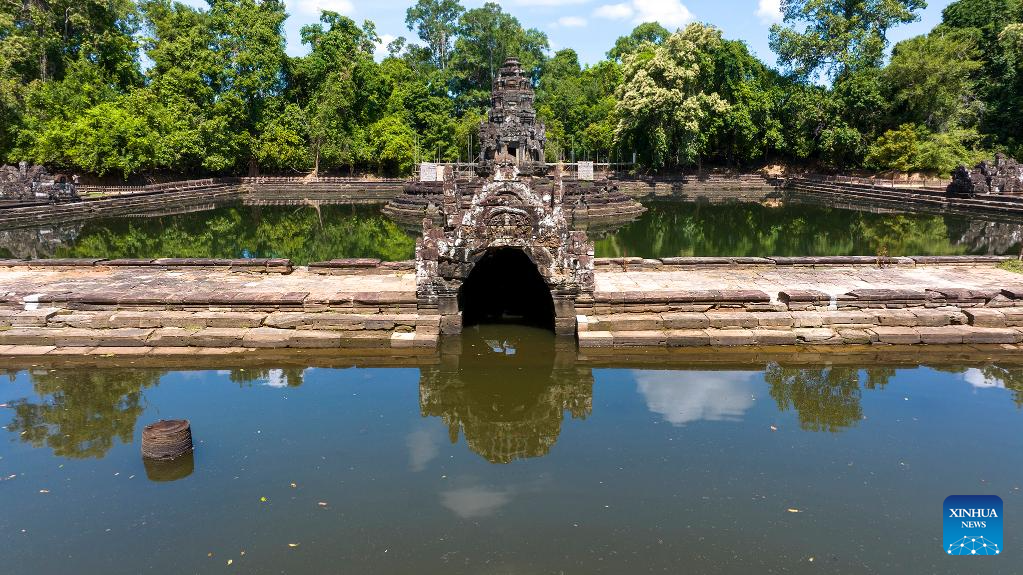 Cambodian archaeologists complete restoration of Neak Poan Temple's drainage structure in Angkor ...