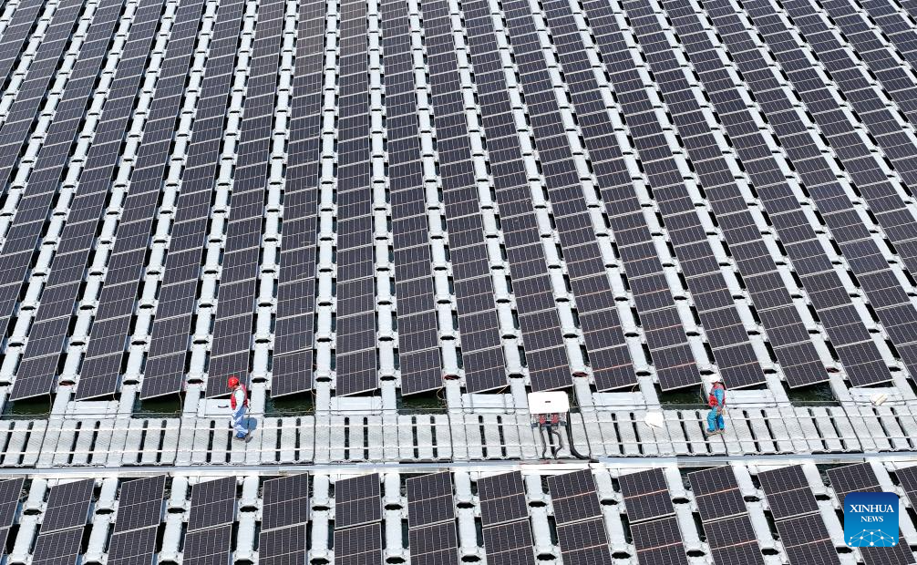 In pics: floating offshore photovoltaic project in Qingdao, China's Shandong-Xinhua