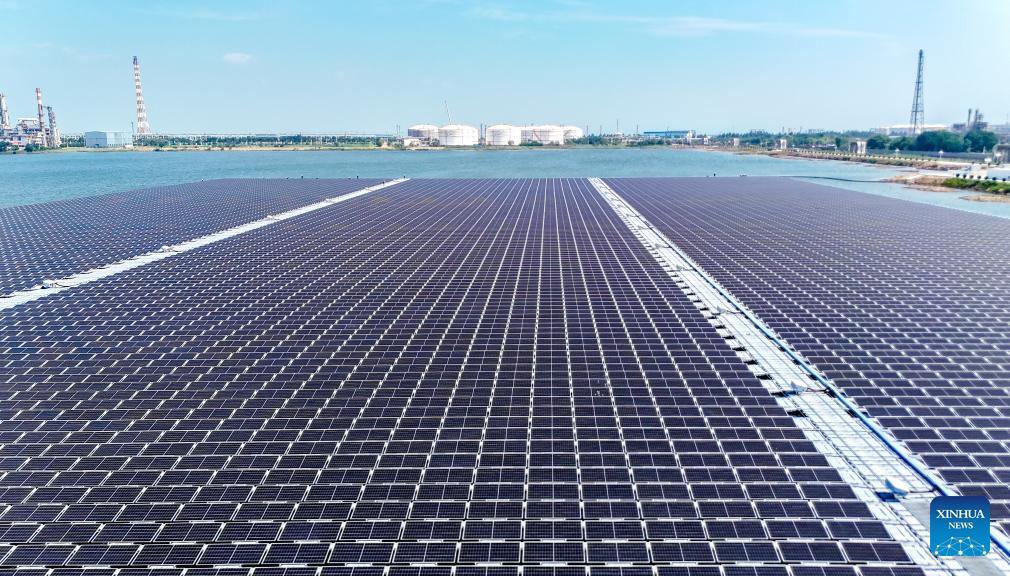 In pics: floating offshore photovoltaic project in Qingdao, China's Shandong-Xinhua