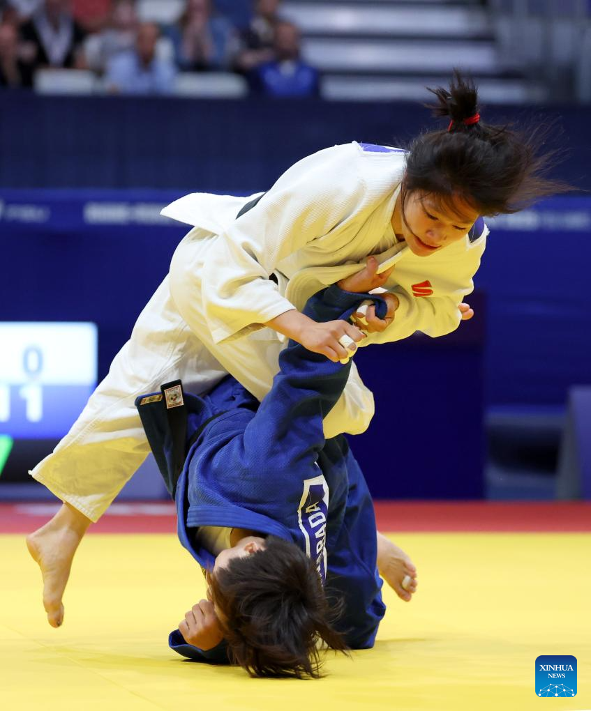 Women's Judo 48kg category final at Rhine-Ruhr 2025 FISU Universiade: China vs. Japan-Xinhua