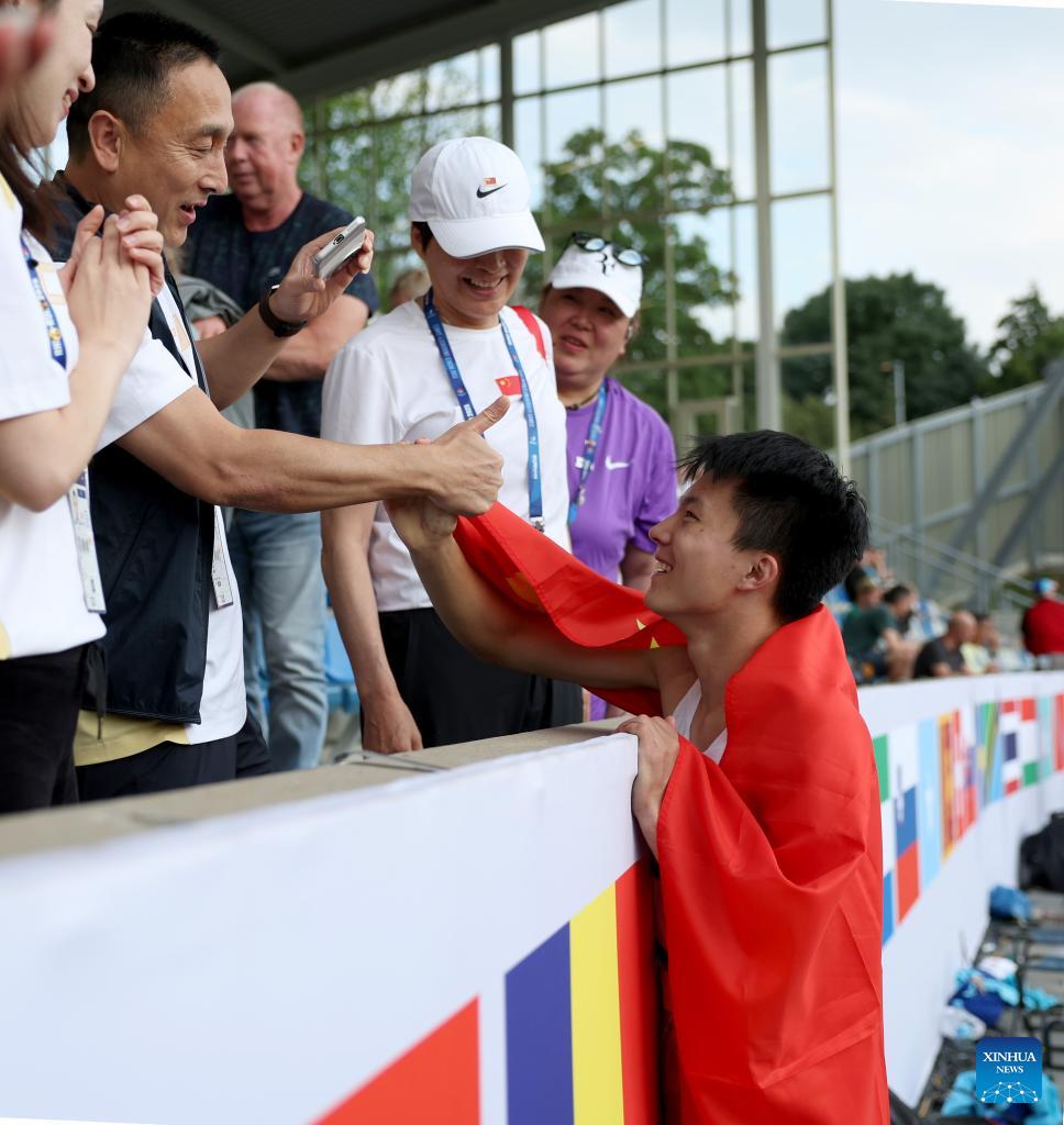 China's Shu Heng wins men's long jump final at Rhine-Ruhr 2025 FISU Universiade-Xinhua